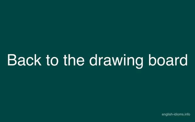 Back to the drawing board