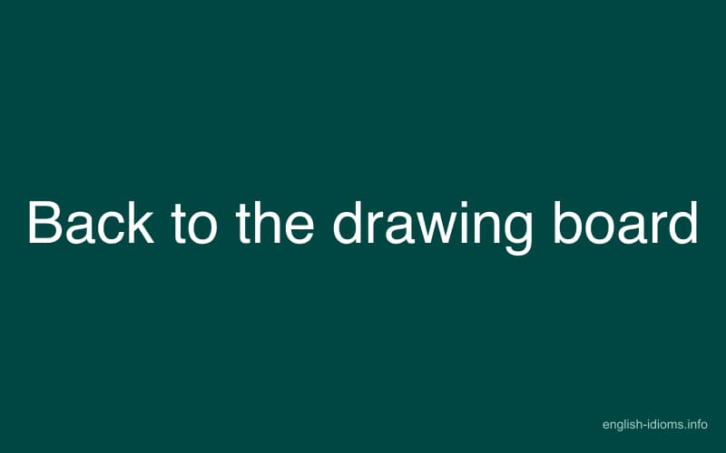 Back to the drawing board