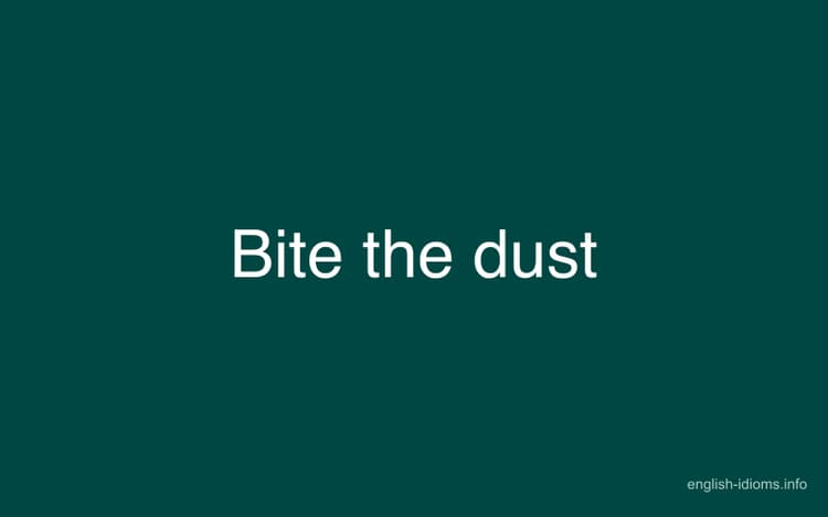Bite the dust