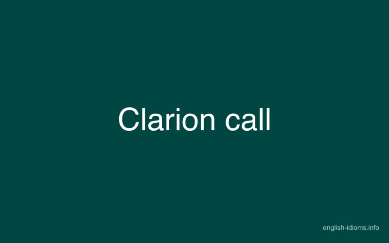 Clarion call