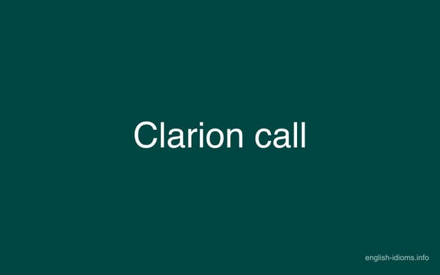 Clarion call