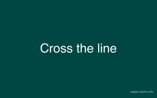 Cross the line