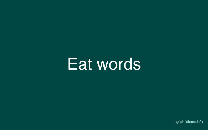 Eat words