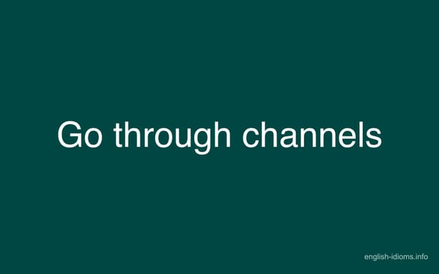 Go through channels