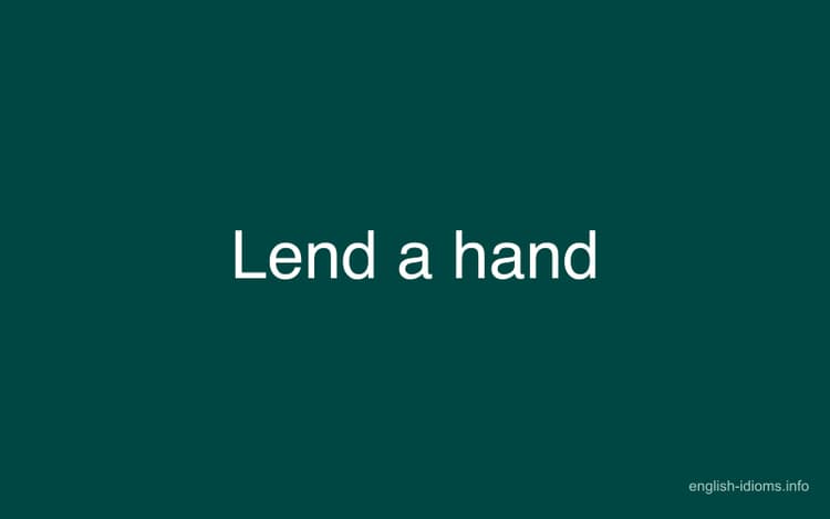 Lend a hand