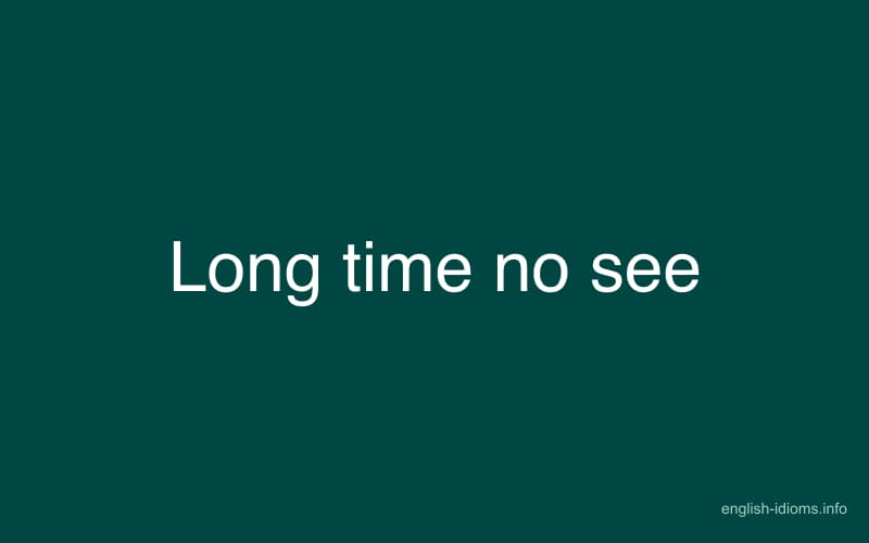 Long time no see