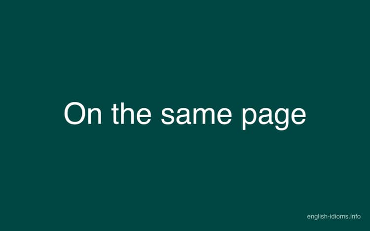 On the same page