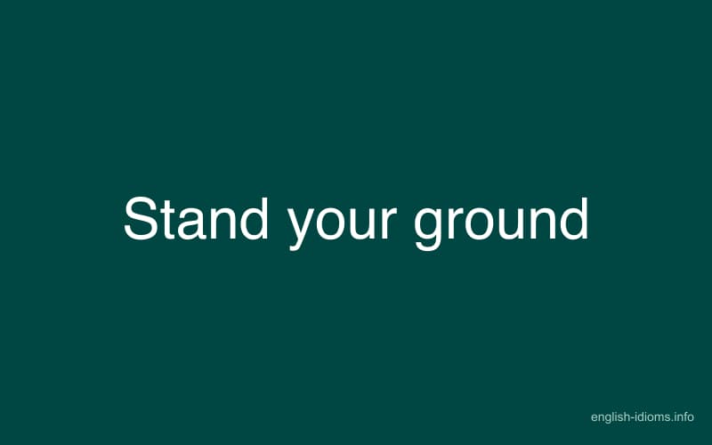 Stand your ground